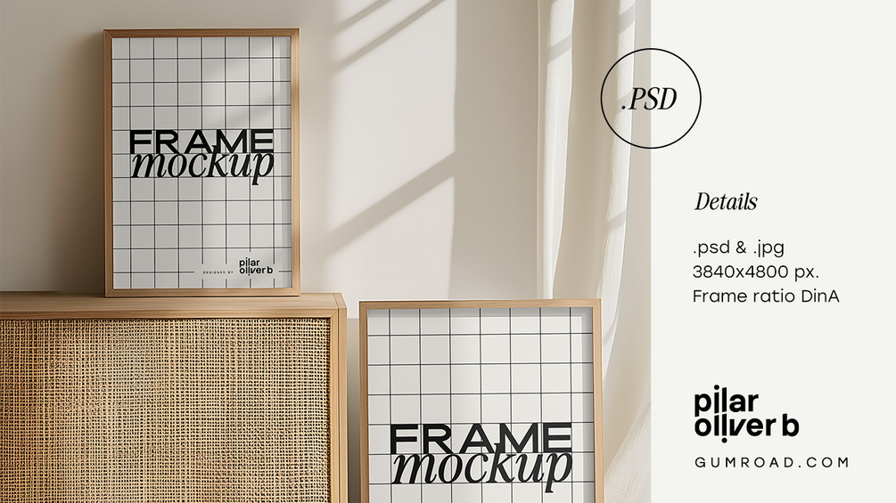 Two Poster Frame Mockup