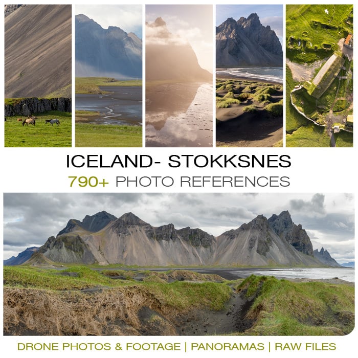 Iceland - Stokksnes Photo Pack (RAW files, Panoramas, Drone Footage ...