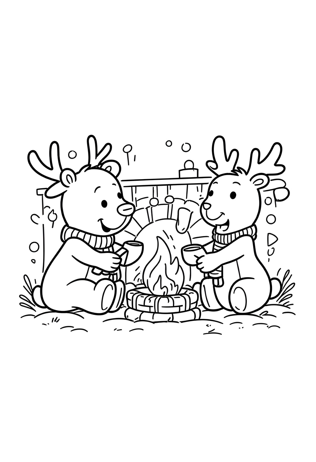Free Delightful winter-themed coloring page