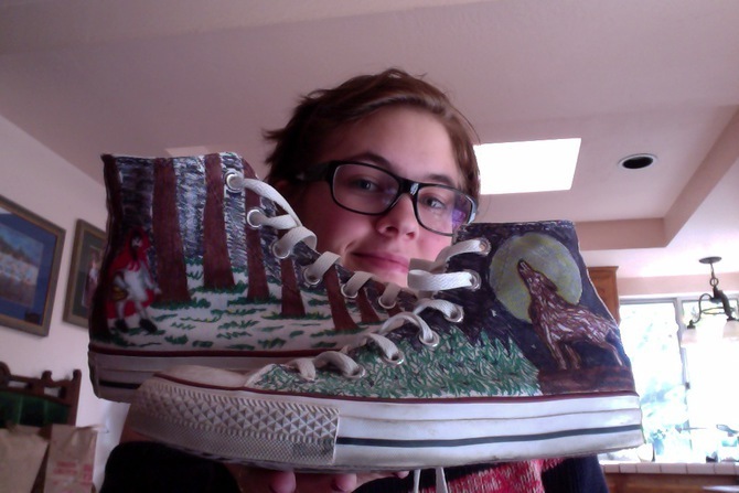 Little Red Riding Hood Converse Shoes