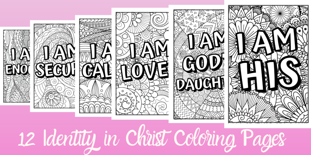 Identity in Christ Coloring Pages | Christian Affirmation Printable