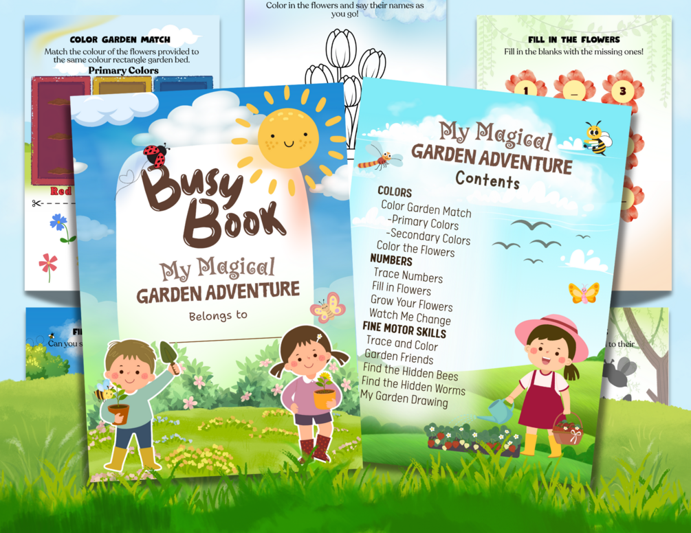 KIDS BUSY BOOK (Magical Garden Adventure_3-6 years old)