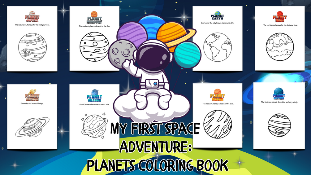 My First Space Adventure: Planets Coloring Book
