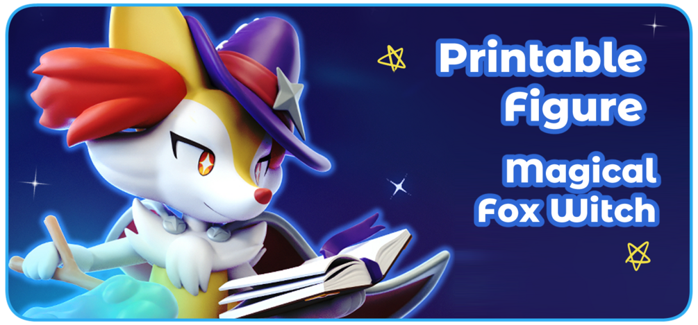 Printable Figure: Magical Fox Witch