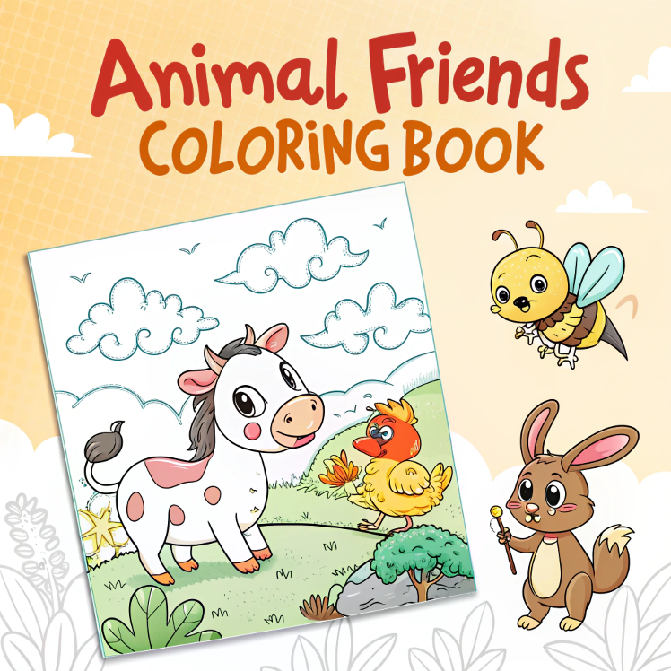 Animal Friends Coloring Book