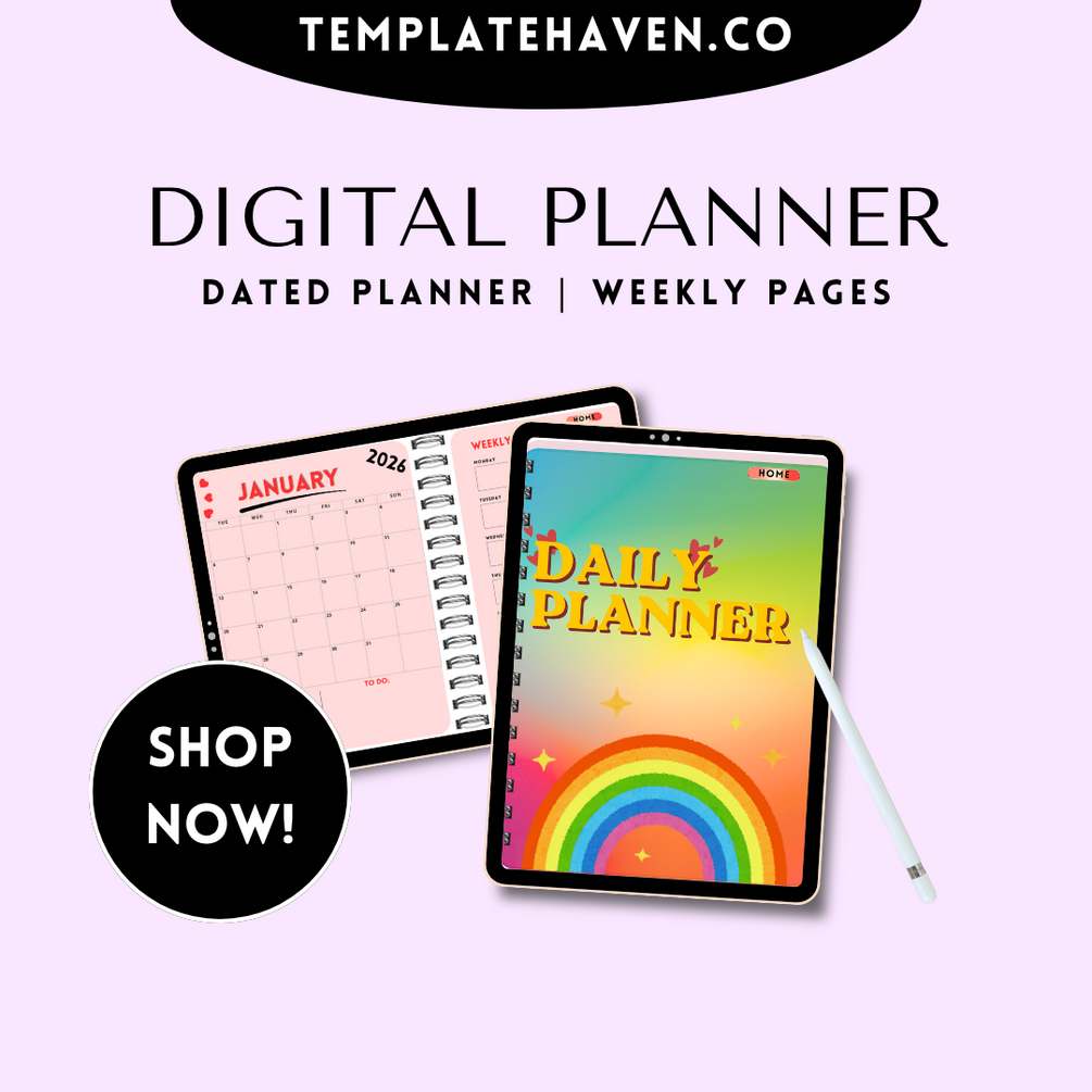 Rainbow Daily Digital Planner