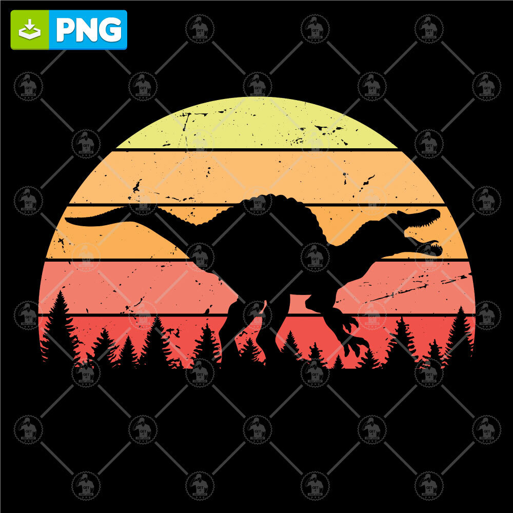 Vintage Spinosaurus Dinosaurus - retro design