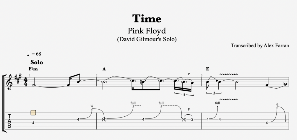 Time (guitar solo) - Pink Floyd
