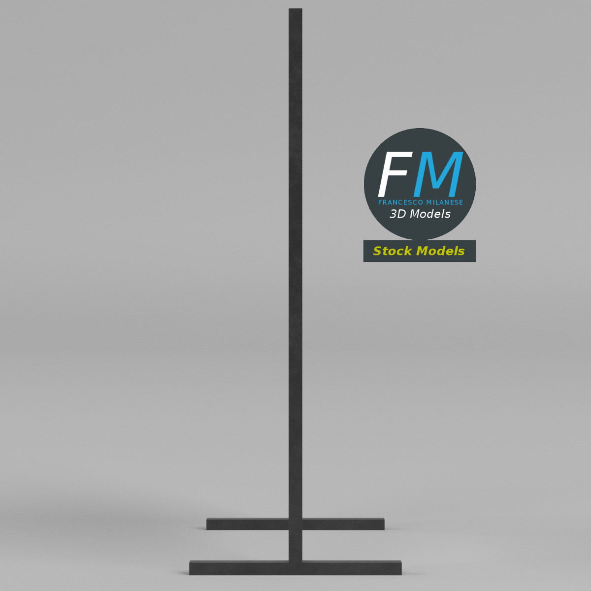 3D MODEL - Advertising vertical stand mockup