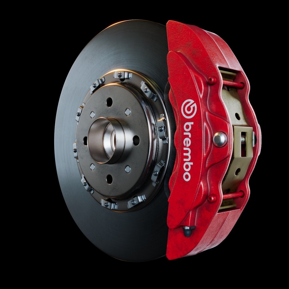 Brembo ceramic disk brake set (2 sets of textures clean/dirty)