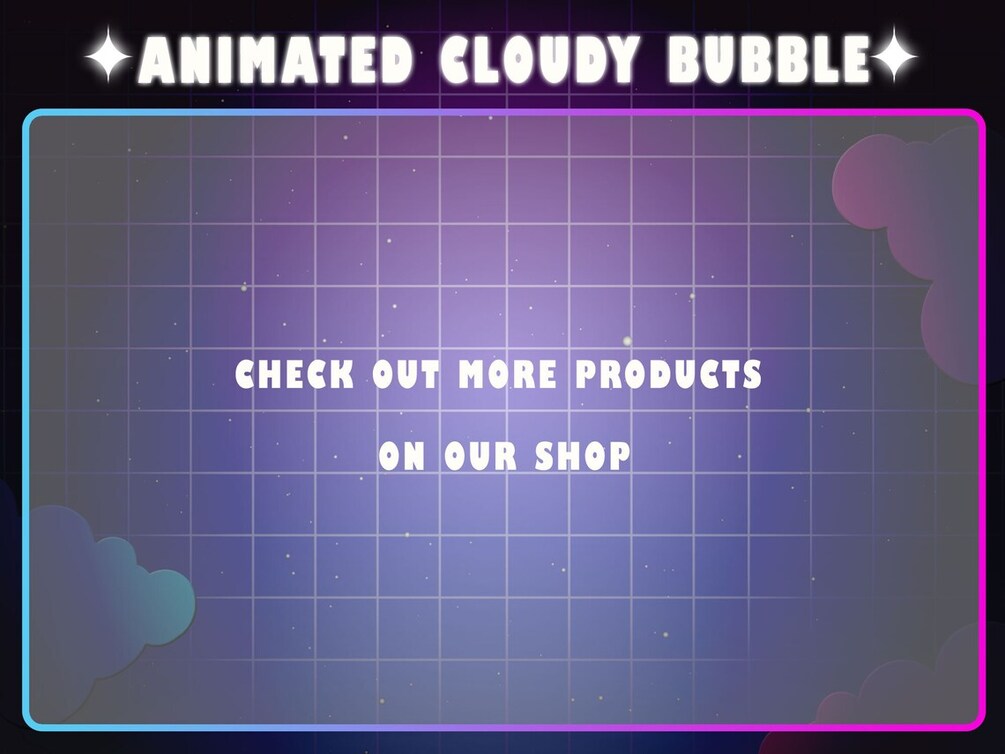 Animated Twitch Stream Overlays in Purple Cloudy Bubble stream overlays For Twitch streamers The ...