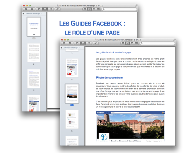 Le rôle d'une page facebook