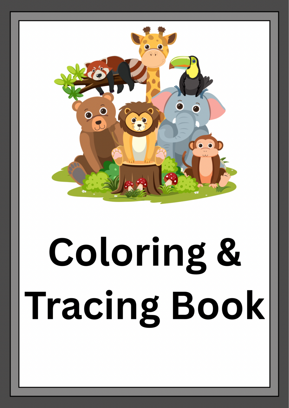 Spring Animals Coloring & Tracing Book