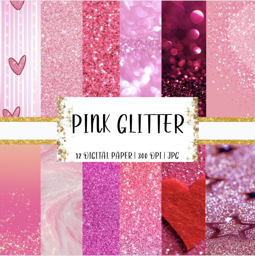 Pink Glitter Digital Paper