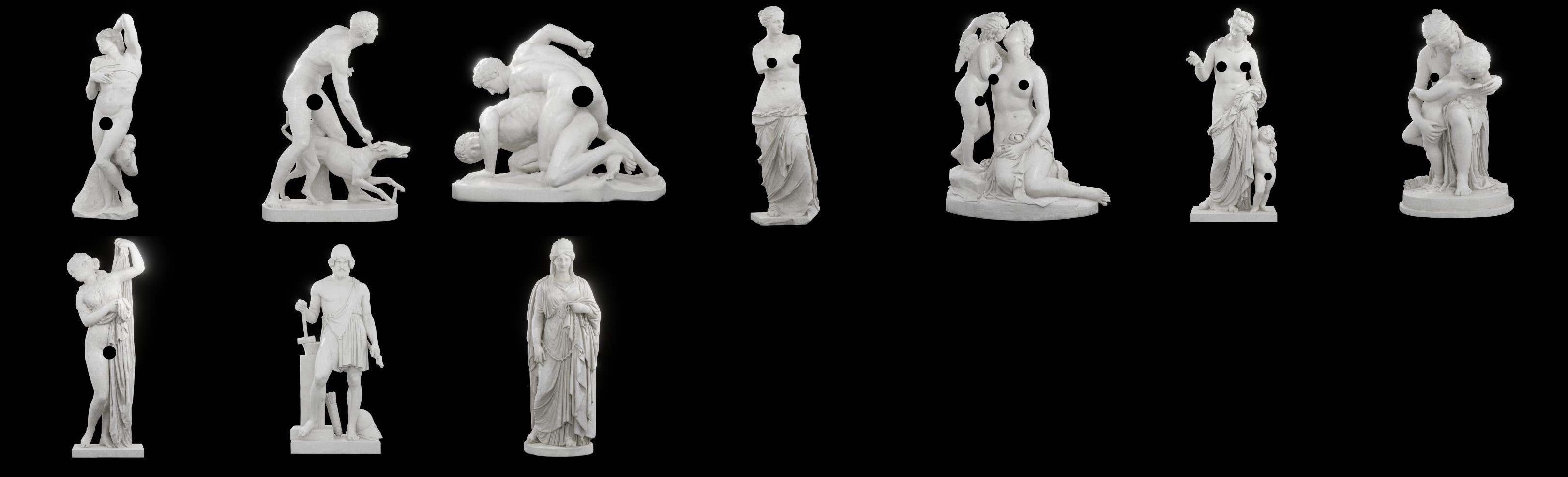 120+ Famous Roman Statues Talc Collection