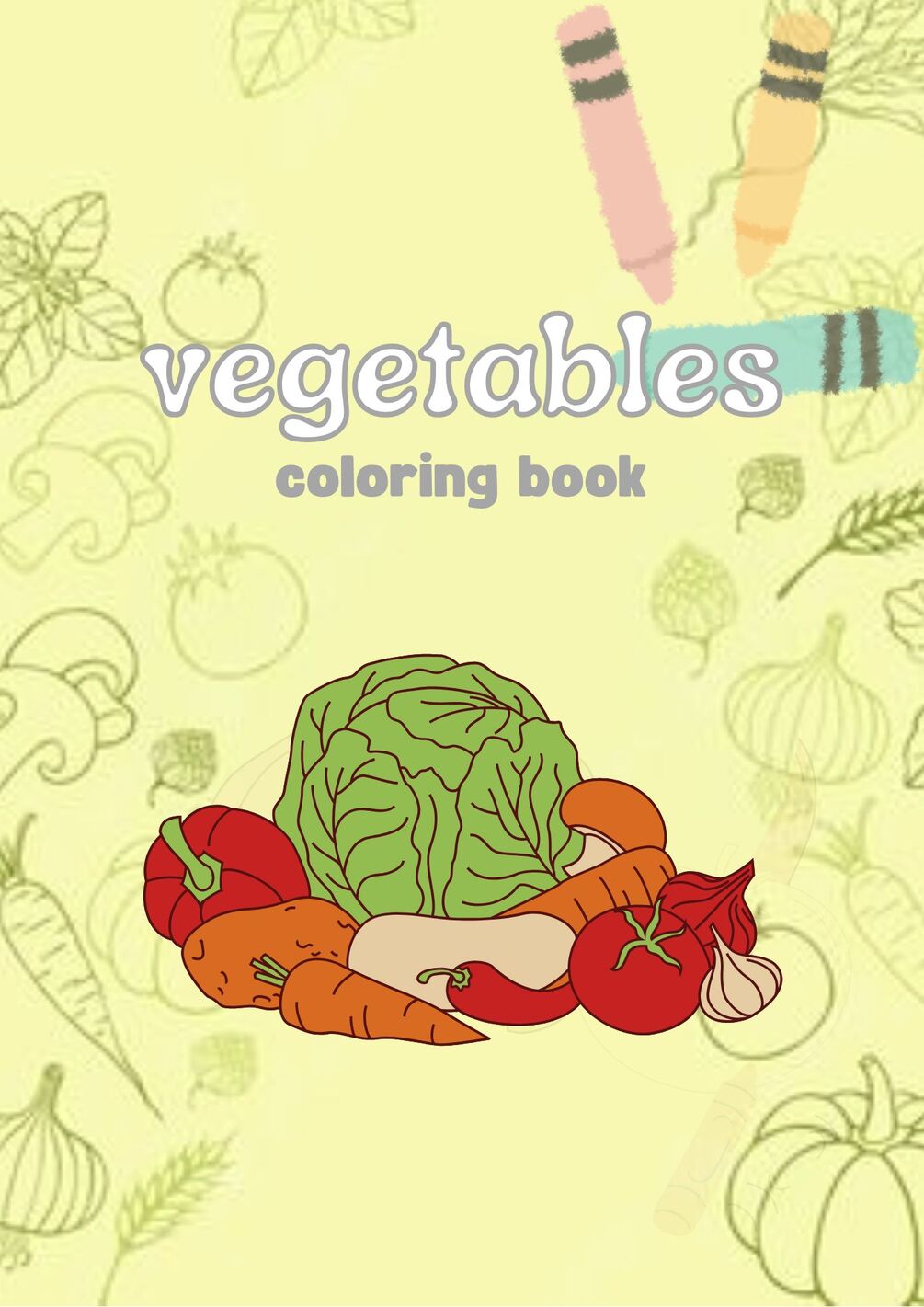 Vegetable coloring book