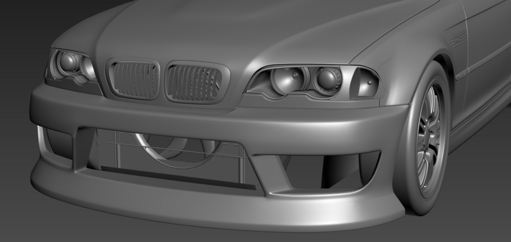 E46 2F FRONT BUMPER FOR GT7