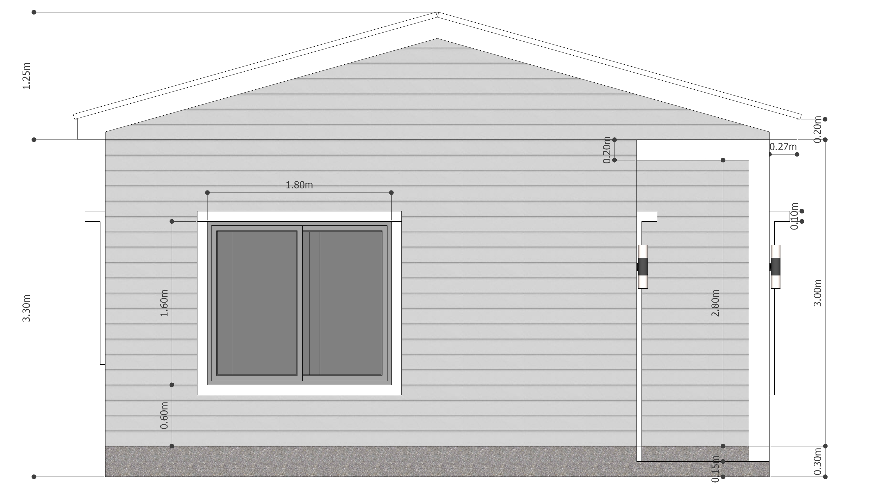 One Bedroom House Plans 21x21 Feet 6.5x6.5m Gable Roof