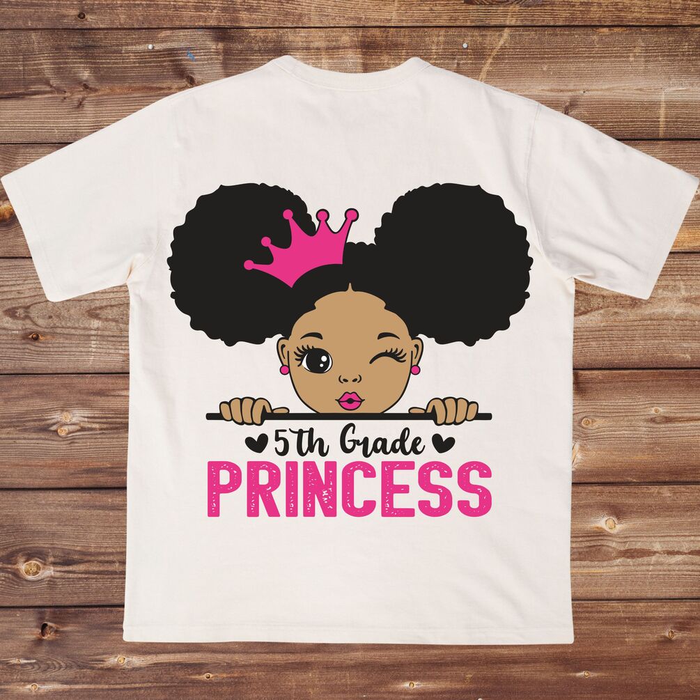 5th grade princess t-shirt kids | Kids t-shirt design PNG | T-shirt ...