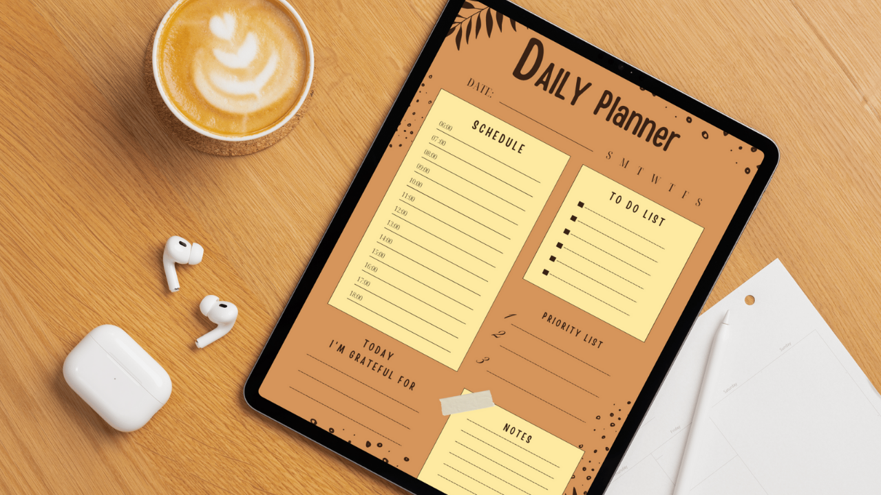 Aesthetic Daily Planner – 3 Colorful Pages to Organize Your Day with Style
