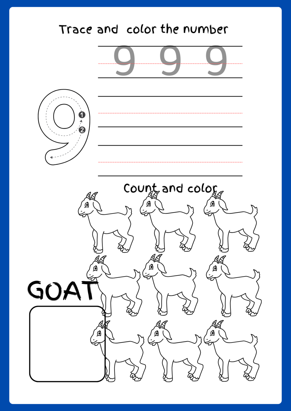 Number Tracing And Coloring BOOK For Kids 3-5
