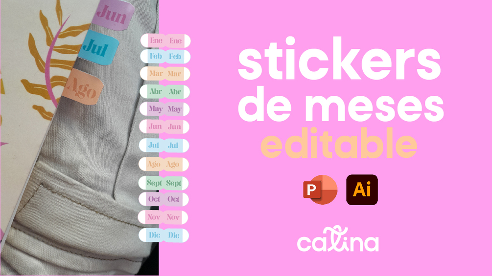 Stickers de Meses GRATIS | EDITABLE E IMPRIMIBLE | @catina.ve