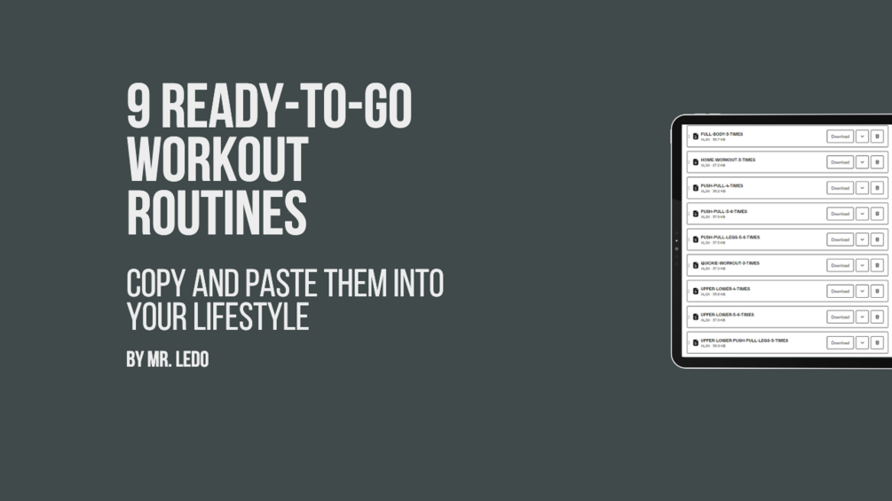 9 Ready-to-go Workout Routines: Copy and Paste them into your Lifestyle