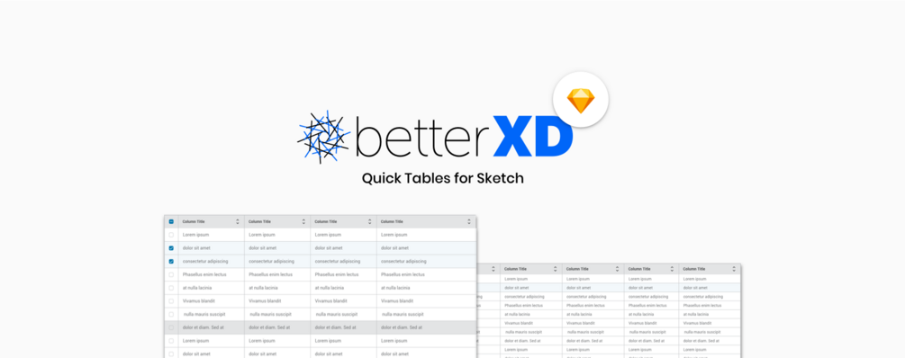 BetterXD Quick Tables Template for Sketch
