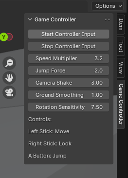 Smooth Game Controller Blender Add-on
