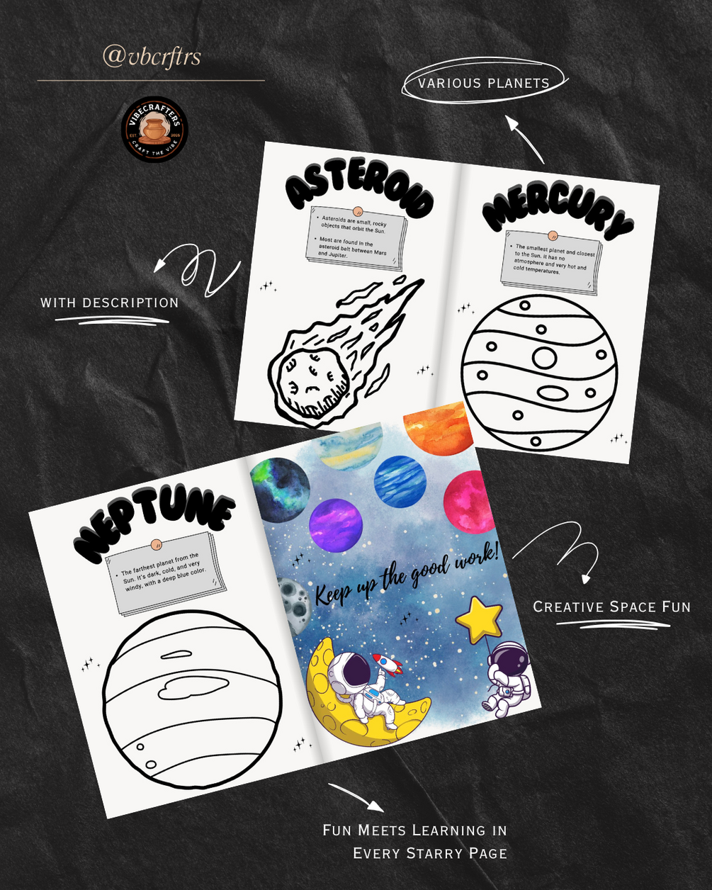 Planet-Themed Coloring Book (Digital Download)