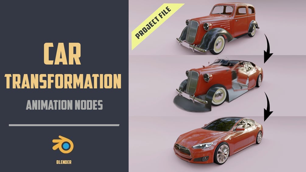 Car transformation animation nodes project file
