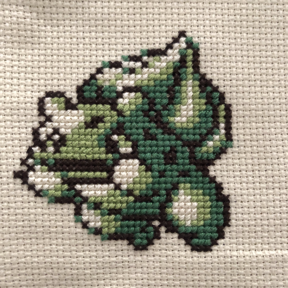 Bulbasaur Red and Blue | Cross Stitch Pattern