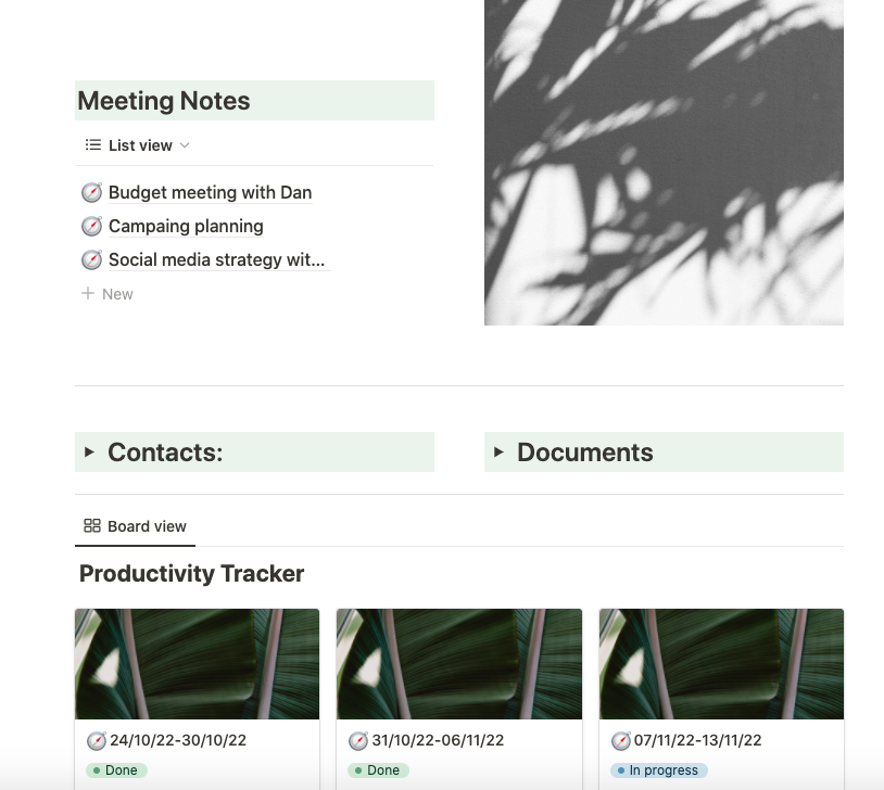 Notion Work Planner | Productivity Tracker