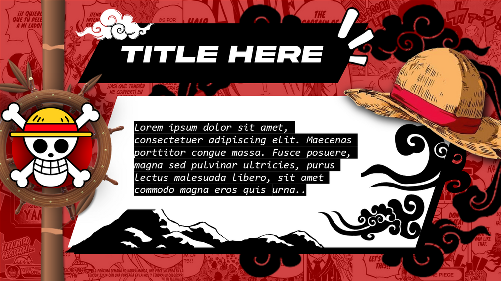 ONE PIECE INSPIRED POWERPOINT TEMPALTE BY PRTN SLIDES