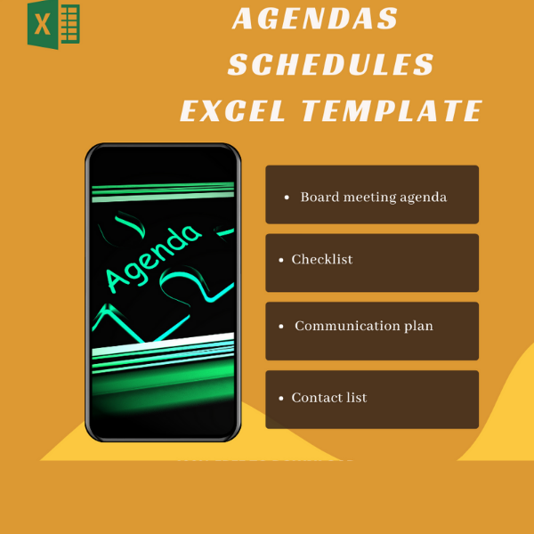 📅 Agendas & Schedules Excel Template – Plan, Organise & Achieve! 🚀