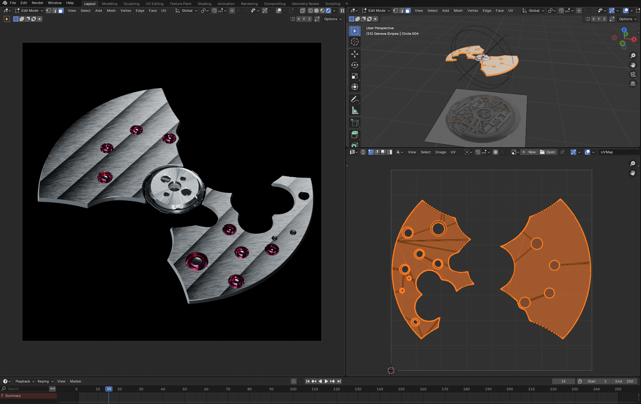 Geneva Stripes Node - Blender