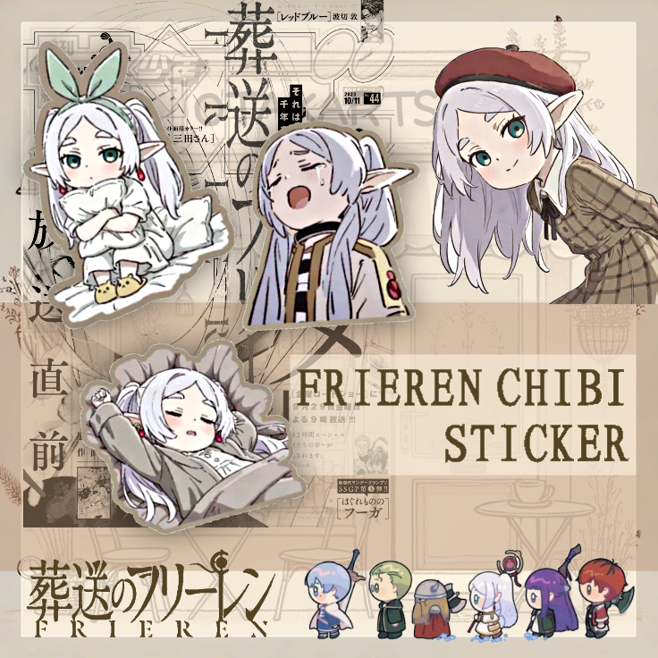 Chibi Frieren's Sticker Set – A Memory Encased in Magic