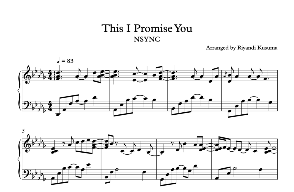 This I Promise You - NSYNC (Sheet Music)