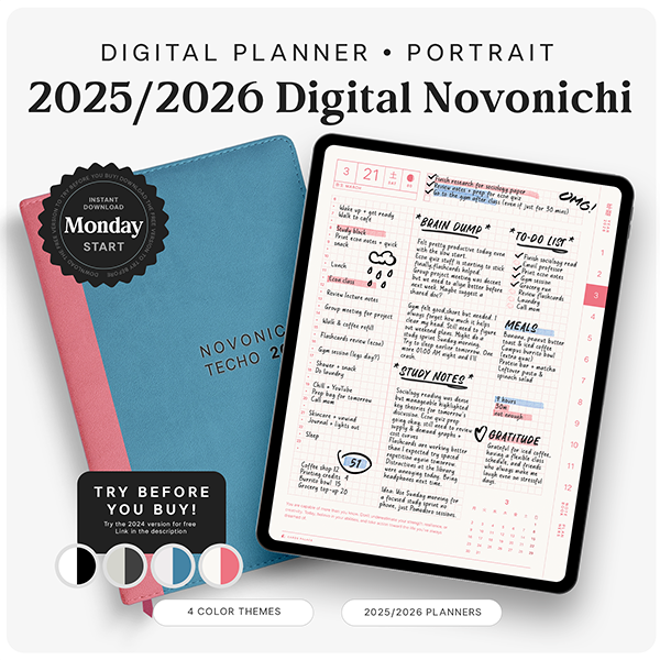 2026 Hobonichi Digital Planner for Goodnotes 2025 2026 Daily Week ...