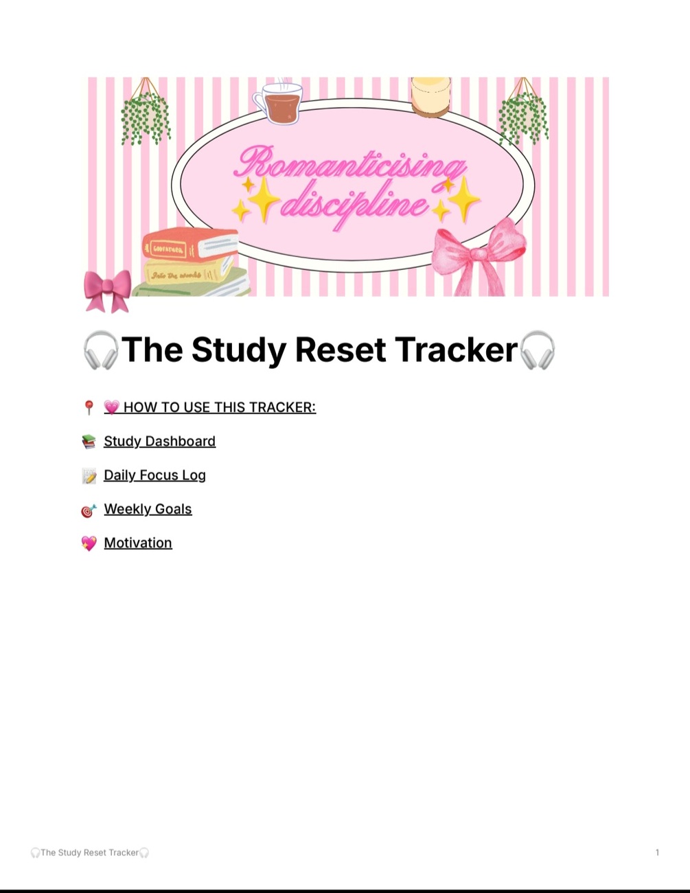 The Study Reset Journal — Heal Your Study Life & Lock In Focus