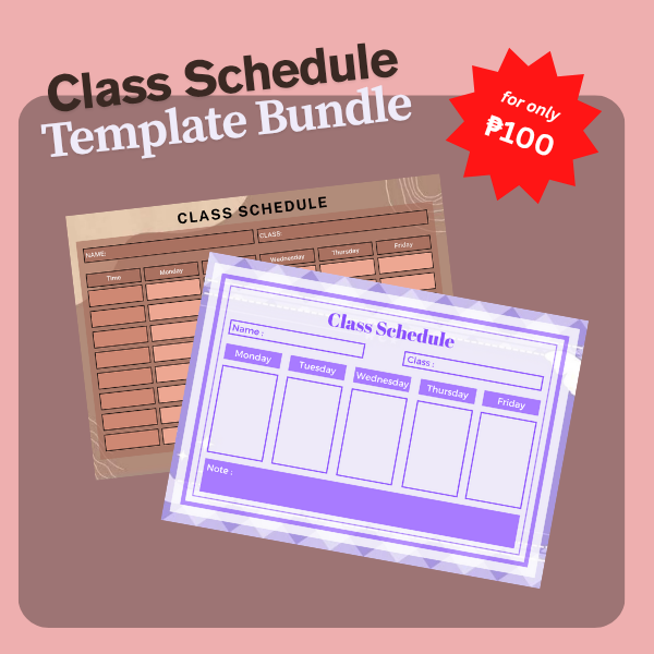 Class Schedule Template Bundle (Brown & Purple Editions)