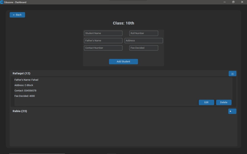 Eduzone – Student Management App