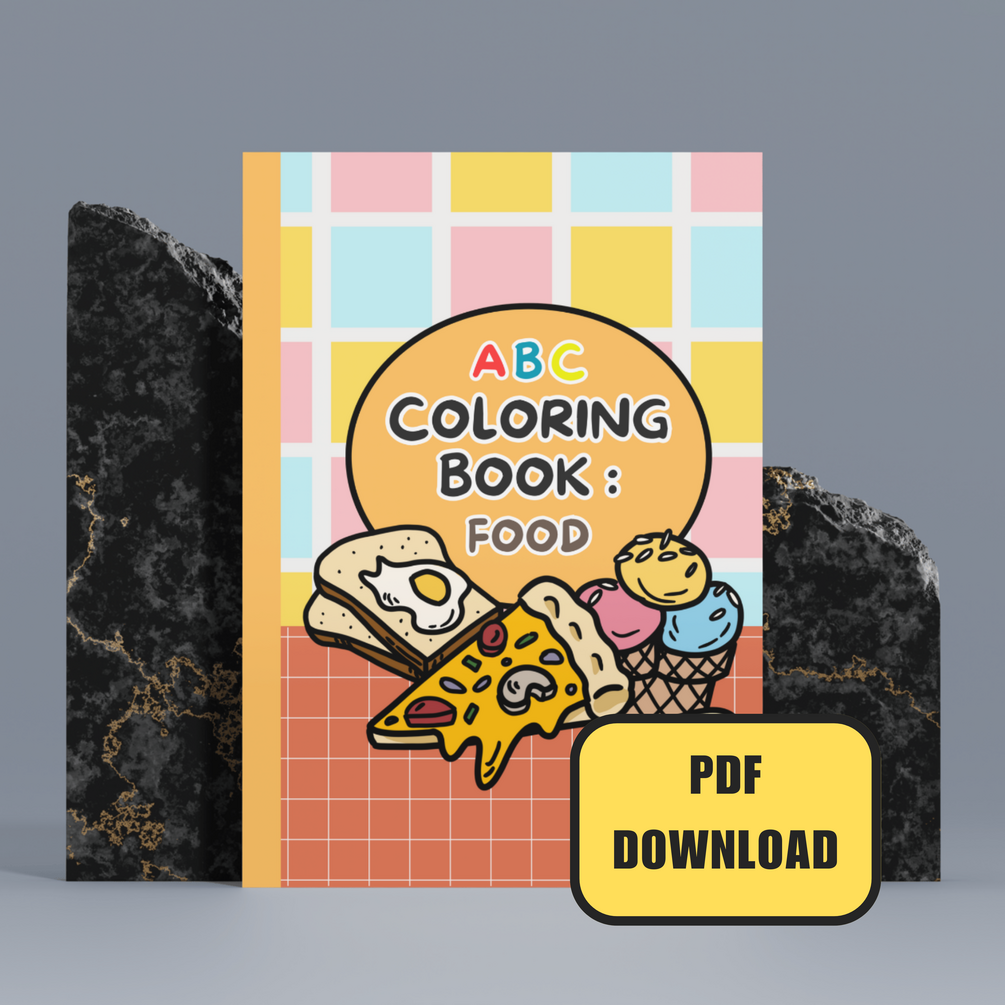 Printable Coloring Book - ABC Food