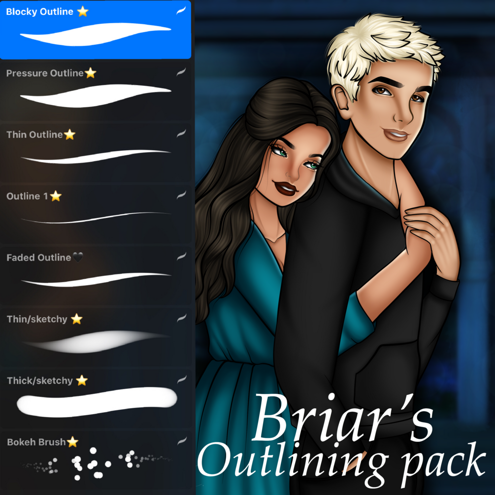 Briar’s outlining pack for Procreate