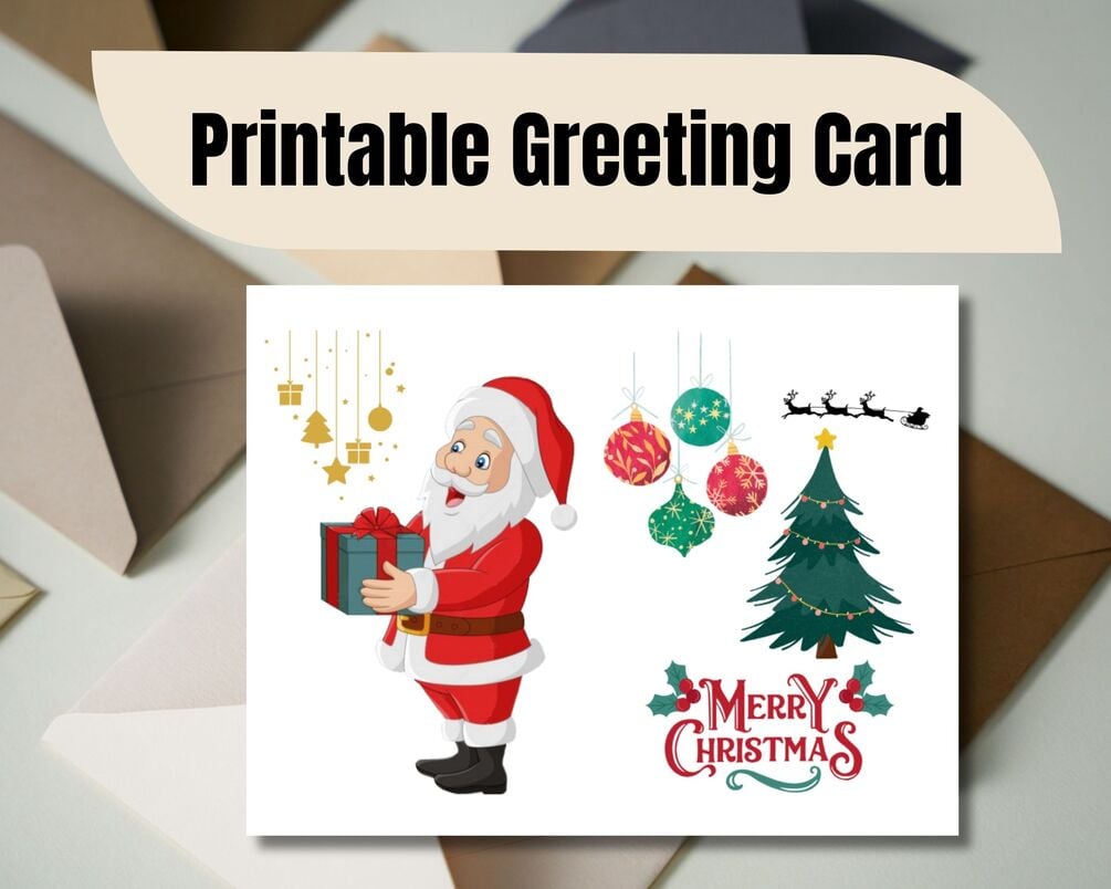 Printable Christmas Greeting Card