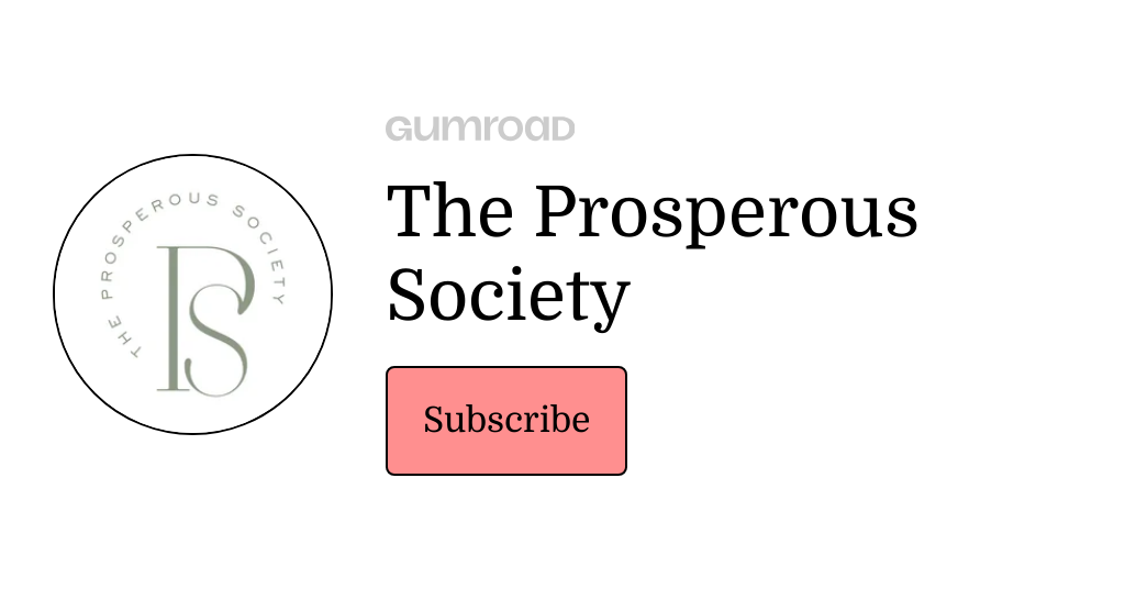 The Prosperous Society