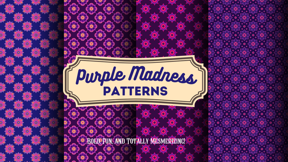 4 Purple Madness Patterns – Bold, Fun, and Totally Mesmerizing!