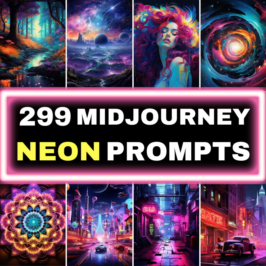 Midjourney Prompts, AI Prompts, Wall Art Prompt, Neon Prompt, AI Art, Dall-E Prompt, Neon Art ...