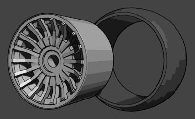 3D Model - Wheel - Hurricane