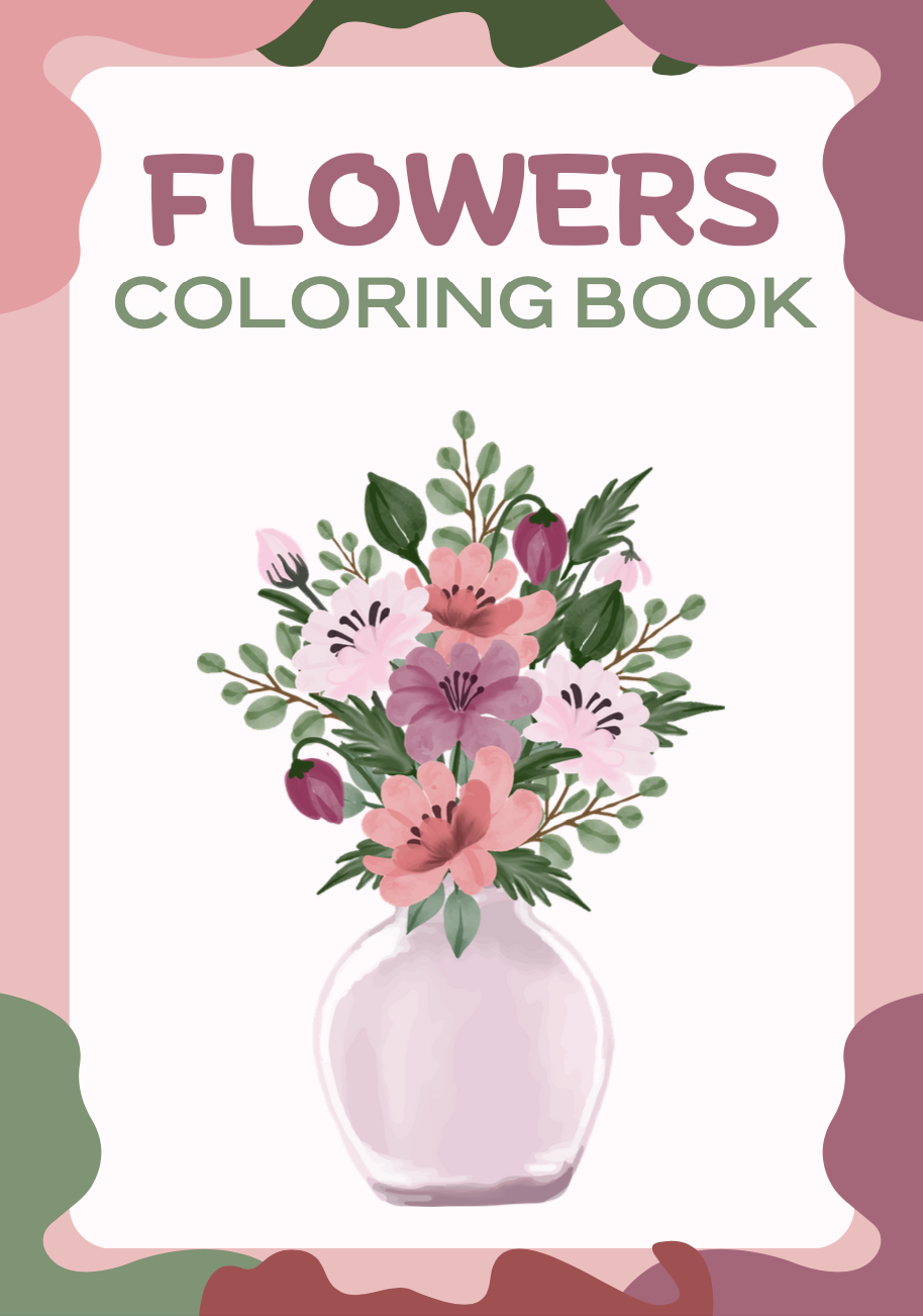 Kids Flowers Coloring Book